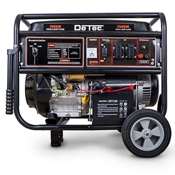 DeTec. Stromerzeuger 7 kW Notstromaggregat 18PS 230V 1 Phasen Generator ...