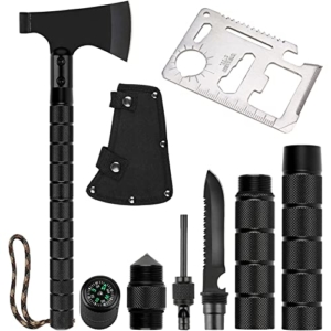 Axt Survival 9 in 1, Outdoor Axt Multitool Axt Campingã¤xte Taktische ...